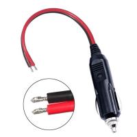 China 12V 24V 15A Fuse Car Cigarette Lighter Male Plug with Tinned Wire - 0.3m to 2m Length Options for sale