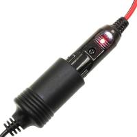 China 12V 24V 15A Fuse Car Cigarette Lighter Male Plug with Tinned Wire - 0.3m to 2m Length Options for sale