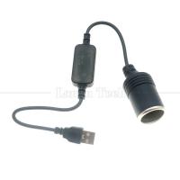 China 5V to 12V Car Cigarette Lighter Converter Cable with USB A Male Input, 10W Power, 0.3m-3.2m Length Options for sale