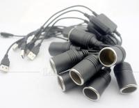 China 5V to 12V Car Cigarette Lighter Converter Cable with USB A Male Input, 10W Power, 0.3m-3.2m Length Options for sale