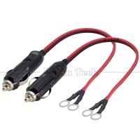 China 15A High Current DC Power Cable with Car Cigarette Plug to O-Type Terminal - 0.3M to 3M Length Options for sale