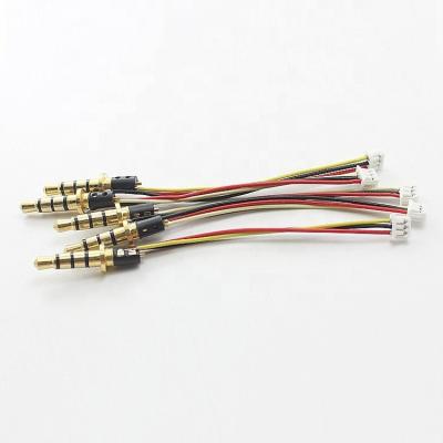 China Custom 3.5mm TRRS Audio Jack to 3-Pin Molex 1.25mm Pitch Cable with 24AWG Wire and Custom Length Options for sale