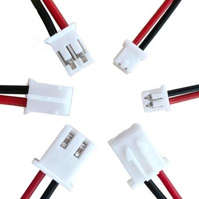 China Custom JST XH 2.54mm 2-Pin Wire Harness Cable with 2A Current Rating for Battery Applications for sale
