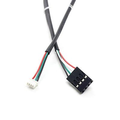 China Custom 4 Pin Dupont 2.54mm to Molex 1.25mm Pitch Connector Cable 24AWG Wire Harness Assembly for sale
