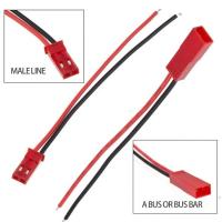 China 22AWG JST SYP 2 Pin Male to Female Connector Cable 100mm for LED Strips and RC Toys for sale