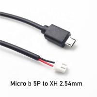 China Custom Micro B 5P to JST XH 2.54mm Pitch Connector Cable - 10cm to 2m Length Options with 28AWG Wire for sale