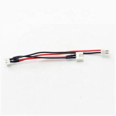 China Custom JST XH 2.54mm 1-to-2 Splitter Cable Assembly with 24AWG Wire and 4 Cores for Electronics for sale