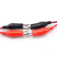 China 12V Double-Ended Alligator Clip Test Leads Cable - 1 Meter Length with 4 Clips for Electrical Testing for sale