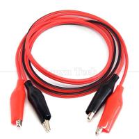 China 12V Double-Ended Alligator Clip Test Leads Cable - 1 Meter Length with 4 Clips for Electrical Testing for sale