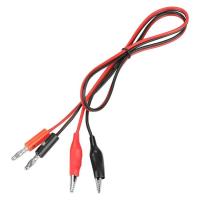 China 1M Alligator Clip to Banana Plug Test Lead Cable - Red & Black Color Coded for Multimeters and Circuit Testing for sale
