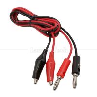 China 1M Alligator Clip to Banana Plug Test Lead Cable - Red & Black Color Coded for Multimeters and Circuit Testing for sale