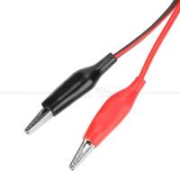 China 1M Alligator Clip to Banana Plug Test Lead Cable - Red & Black Color Coded for Multimeters and Circuit Testing for sale