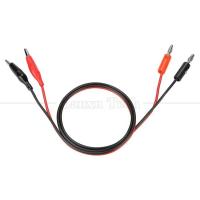 China 1M Alligator Clip to Banana Plug Test Lead Cable - Red & Black Color Coded for Multimeters and Circuit Testing for sale