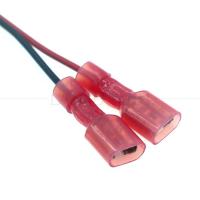 China Custom JST PH 2.0mm 2 Pin Connector to 6.3mm Spade Terminal Cable 22AWG for sale