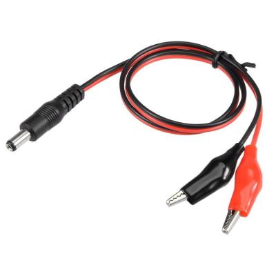 China 12V 2.1x5.5mm DC Male Jack to Alligator Clip Power Cable for CCTV Security Camera 0.54m for sale