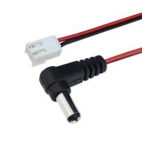 China Custom OEM DC Barrel Jack to JST XH 2 Pin 2.54 Pitch Power Cable 26AWG 0.3m for sale