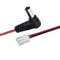 China Custom OEM DC Barrel Jack to JST XH 2 Pin 2.54 Pitch Power Cable 26AWG 0.3m for sale