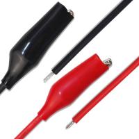 China Black Red Single Alligator Clip Test Power Cable 0.3m 1m 2m OEM for sale
