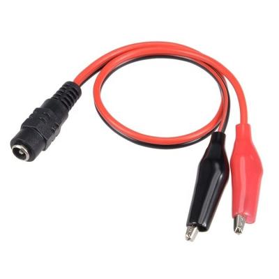 China 12V DC 5.5x2.1mm Female Barrel Jack to Alligator Clips Power Cable 0.3m for CCTV for sale