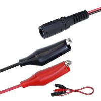 China 12V DC 5.5x2.1mm Female Barrel Jack to Alligator Clips Power Cable 0.3m for CCTV for sale