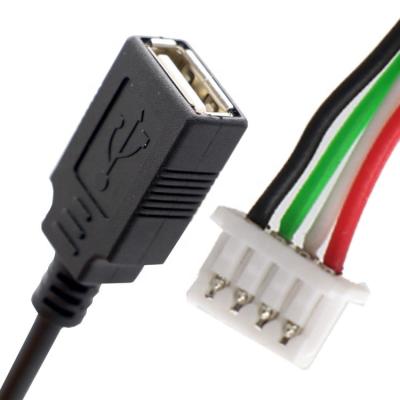 China USB A Female to JST PH/XH 2-5 Pin Cable Assembly with 1.0-2.0mm Pitch and 0.2-2m Length Options for sale