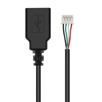 China Custom USB 2.0 A Female to JST PH 2.0 Cable Assembly with 18-26AWG Wire Gauge and 0.2-1m Length Options for sale