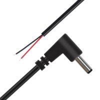 China 90 Degree Right Angle DC Power Jack 5.5x2.1mm to Open Wire End Pigtail Cable 1m for sale