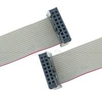 China Female to Female 16 Pin 1.27mm Pitch IDC Ribbon Cable 28AWG 10cm for Raspberry Pi GPIO for sale