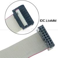 China Female to Female 16 Pin 1.27mm Pitch IDC Ribbon Cable 28AWG 10cm for Raspberry Pi GPIO for sale