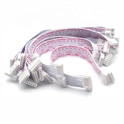 China Custom 2-8 Pin JST XH 2.54mm Pitch Connector Flat Ribbon Cable 20-28AWG for sale