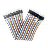 China 40 Pin Male to Male 2.54mm Dupont Jumper Wire 20cm for Raspberry Pi GPIO Breadboard for sale