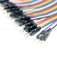 China 40 Pin Male to Male 2.54mm Dupont Jumper Wire 20cm for Raspberry Pi GPIO Breadboard for sale