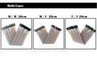 China 40 Pin Dupont Jumper Wires 10cm 20cm 30cm Male to Male Female to Female Rainbow Ribbon Cable for Raspberry Pi Arduino for sale