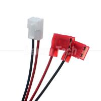 China VH 2P 3.96mm Pitch to 90 Degree 6.3 Spade Connector Assembly Cable Wire Harness for sale