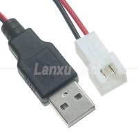 China USB Type A Male to JST XH 2.54mm 2-Pin Female Socket Cable 0.2m Length for PCB Electronics for sale