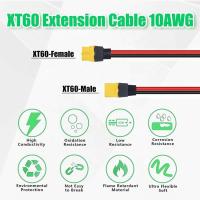 China 10AWG 12AWG Male to Female XT60 XT60H Connector Extension Adapter Cable 3ft 6ft 12ft for sale