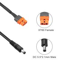 China DC 5.5x2.1mm 5.5x2.5mm Male Barrel Jack to XT60 Battery Connector Cable 20AWG 0.3m for sale