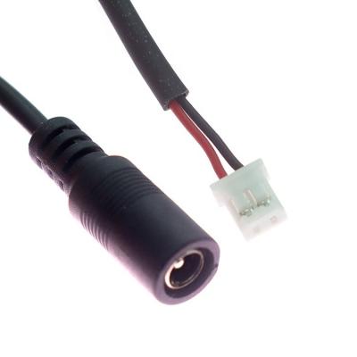 China DC Barrel Jack to JST Connector Cable 5.5x2.1mm 2.0mm Pitch 26AWG Power Supply Wire Harness for sale