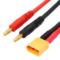 China 14AWG XT60 Male Plug to 4mm Banana Connector Cable 300mm for RC Lipo Battery FPV Drone for sale