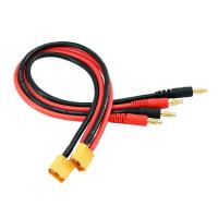 China 14AWG XT60 Male Plug to 4mm Banana Connector Cable 300mm for RC Lipo Battery FPV Drone for sale