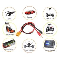 China 14AWG XT60 Male Plug to 4mm Banana Connector Cable 300mm for RC Lipo Battery FPV Drone for sale