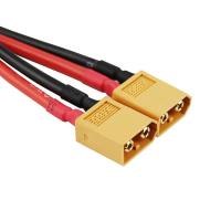 China 14AWG XT60 1 Female to Male Y Splitter Extension Cable 100mm for RC Lipo Battery for sale