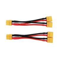 China 14AWG XT60 1 Female to Male Y Splitter Extension Cable 100mm for RC Lipo Battery for sale