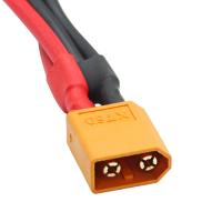 China 14AWG XT60 1 Male to 2 Female Y Splitter Extension Cable 100mm for RC Lipo Battery for sale