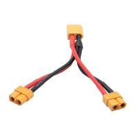 China 14AWG XT60 1 Male to 2 Female Y Splitter Extension Cable 100mm for RC Lipo Battery for sale