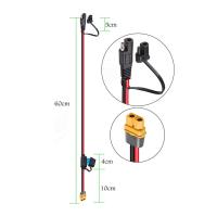 China XT60 Female to SAE Extension Cable 10AWG 1M with Fuse Holder for Solar Power Station for sale