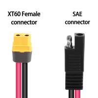 China 12AWG SAE to XT60 Connector Adapter Extension Cable 1M for Solar Generator Power Station Lipo Battery for sale