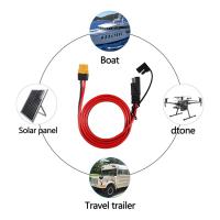China 12AWG SAE to XT60 Connector Adapter Extension Cable 1M for Solar Generator Power Station Lipo Battery for sale