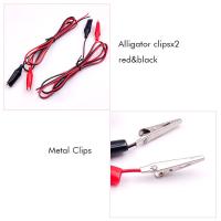 China 12v Black Red Electrical Test Leads Jumper Wire Alligator Crocodile Clips Cable for sale
