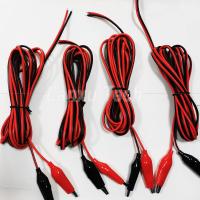 China 12v Black Red Electrical Test Leads Jumper Wire Alligator Crocodile Clips Cable for sale